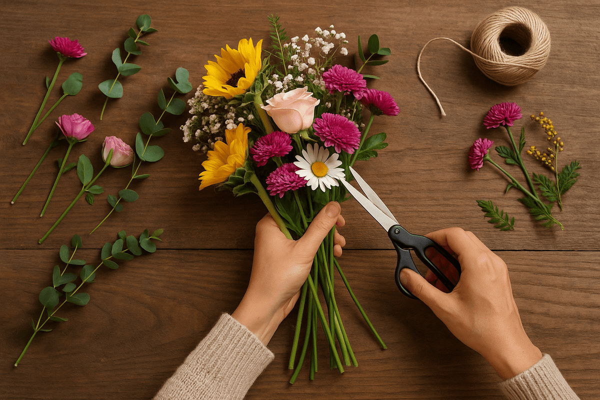 Blumenstrauß selber binden DIY | BlumeIdeal.de